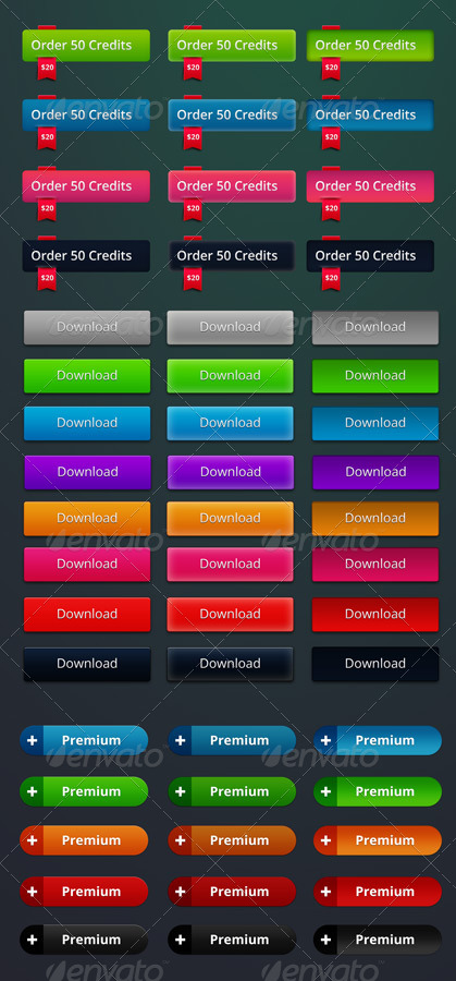 Super Button Pack , Web Elements | GraphicRiver